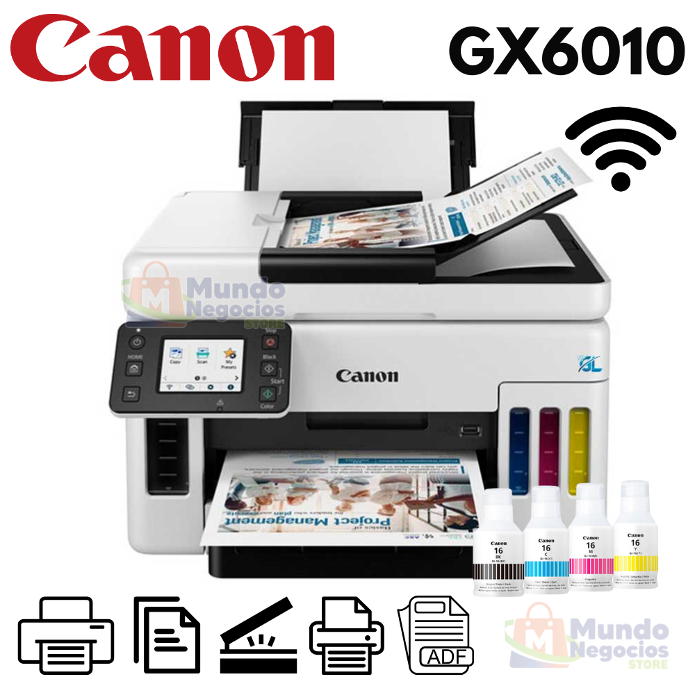 Impresora Multifuncional Canon Maxify GX6010 Wifi - Mundo Negocios