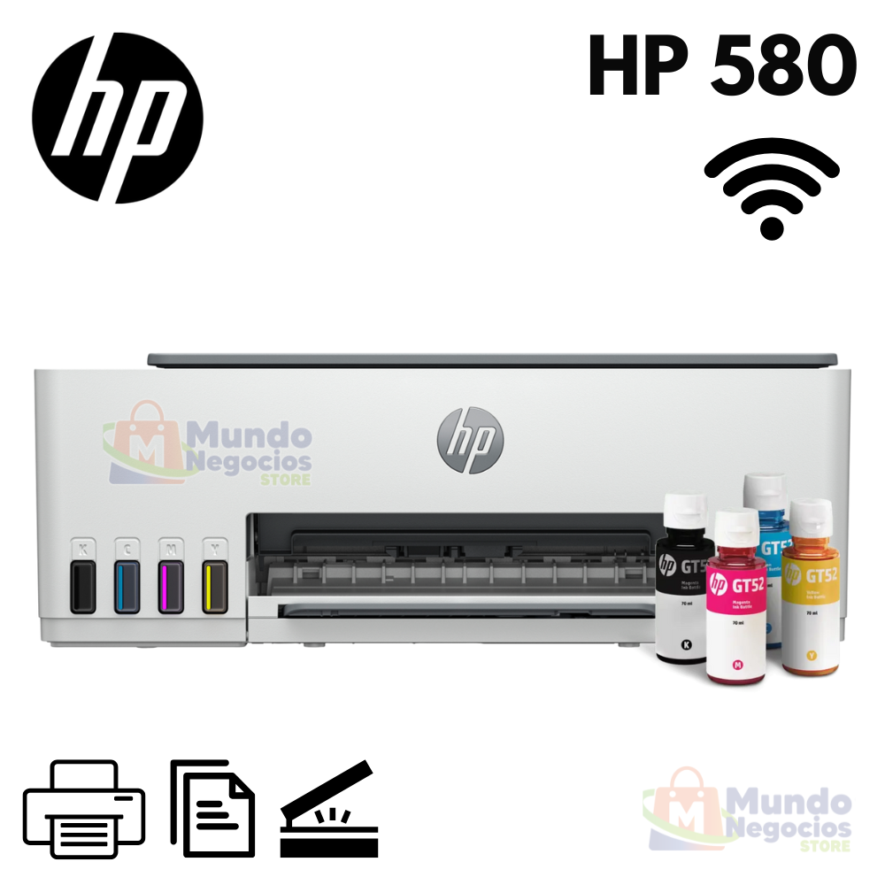 Impresora Multifuncional HP Smart Tank 580 WiFi - Corporacion Mundo ...